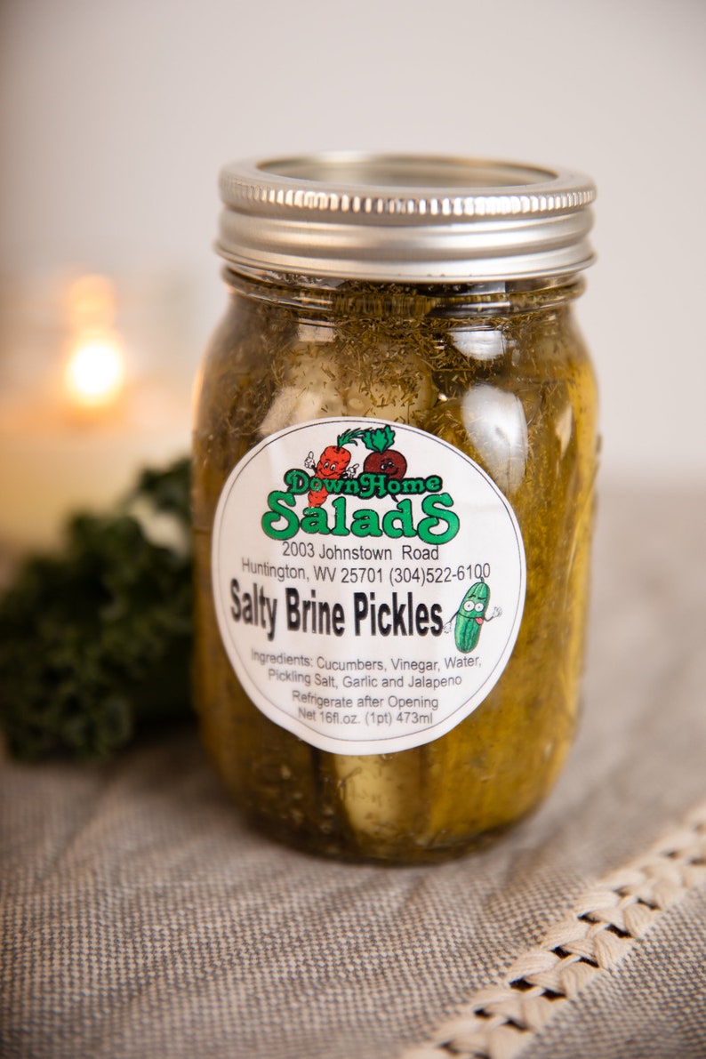 Salty Brine Pickles 16 Oz - Etsy