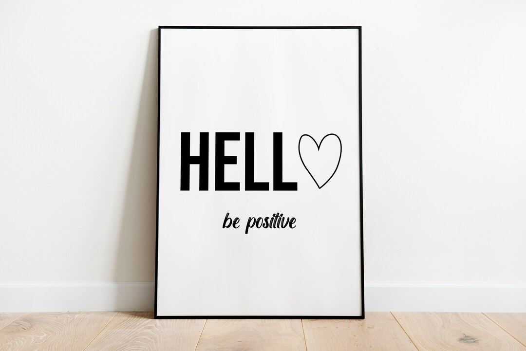 HELLO Poster, Digital Prints, PRINTABLE Wall Art, Digital Poster, Wall ...