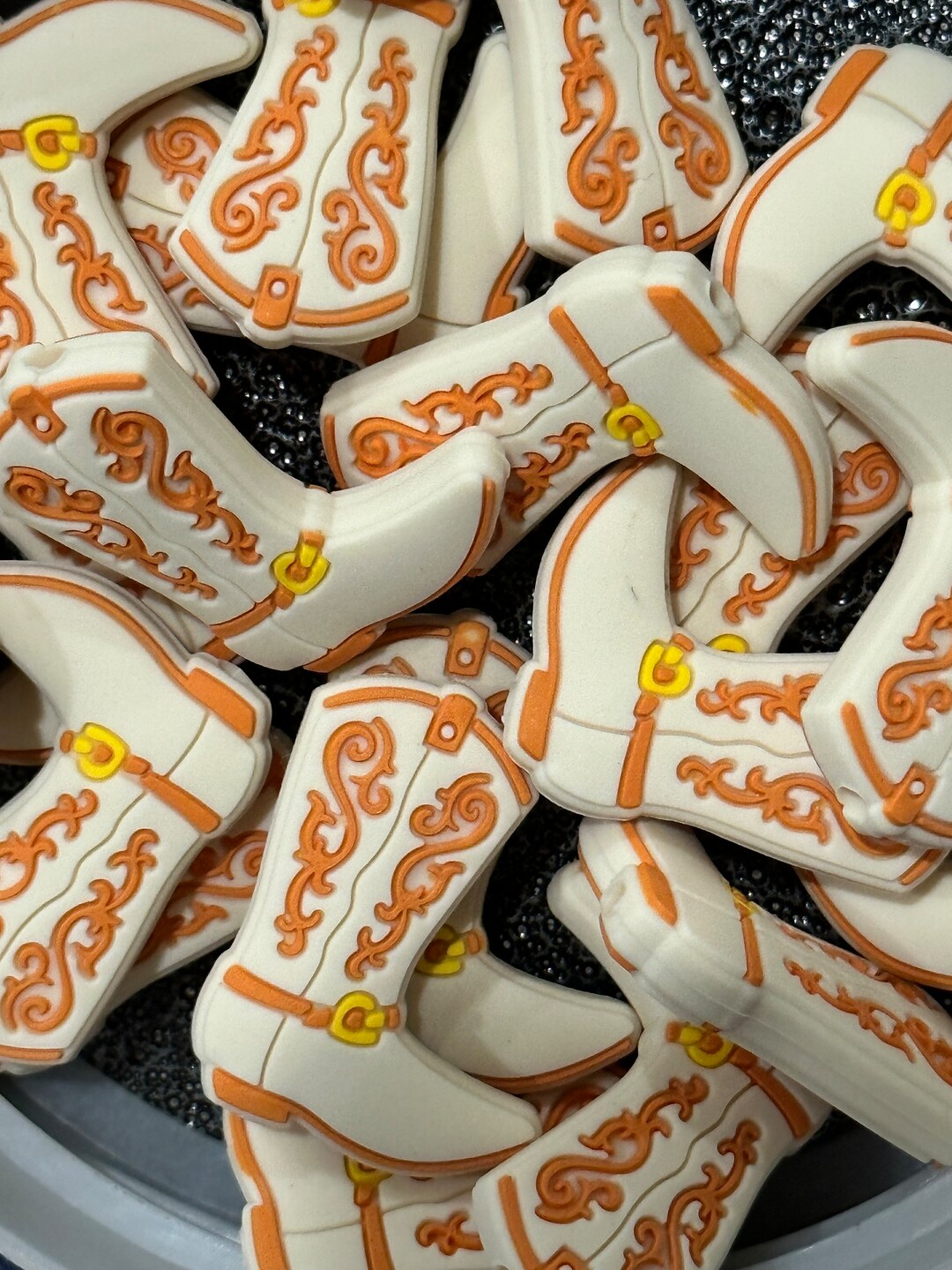 Boots Focal Bead/ Bling Pens/ Keychain/ Silicone Bead /cowboy - Etsy