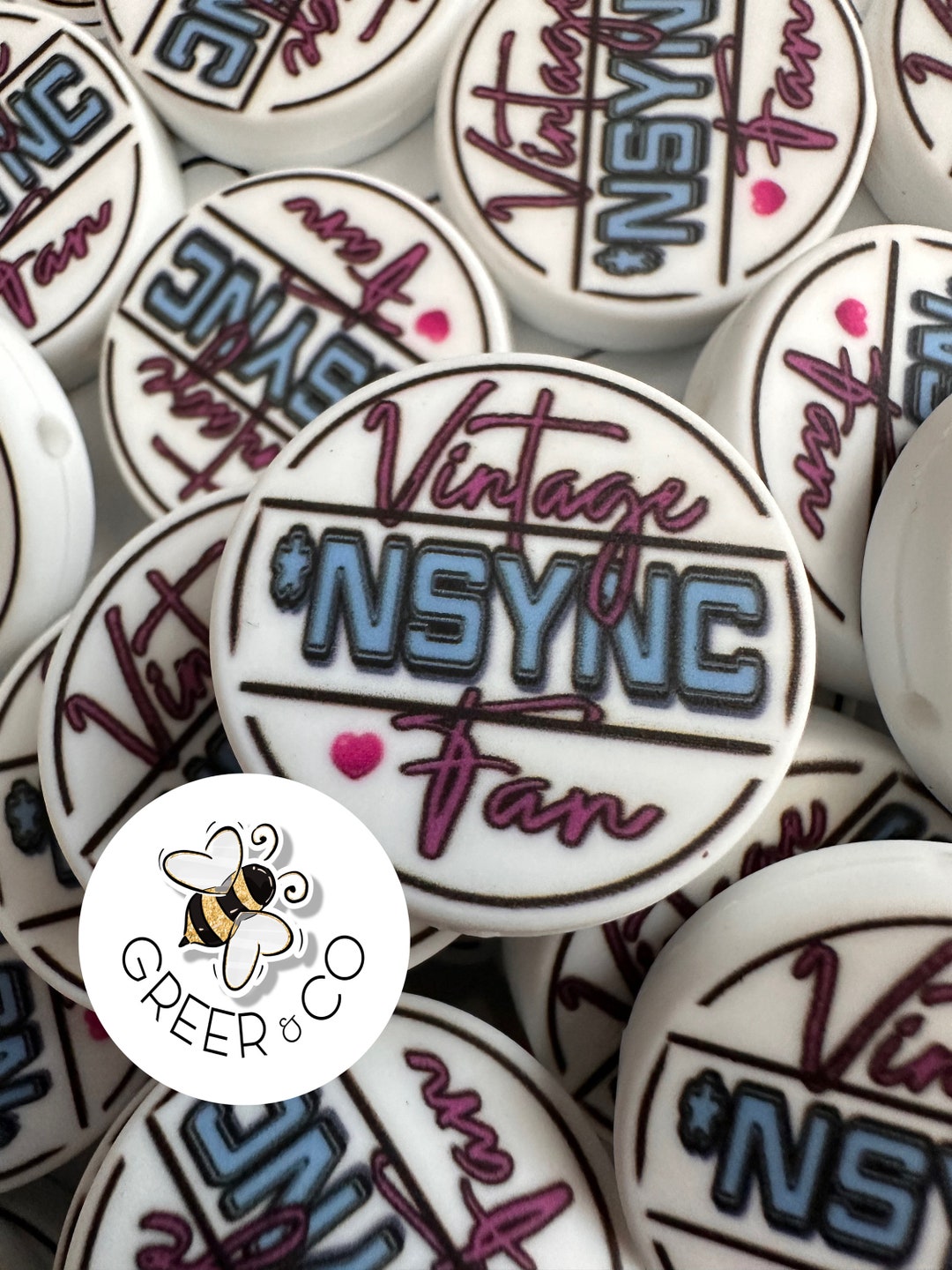 Vintage NSYNC Fan (designed by Us at Greer & Co) Focal Bead/ Beadable ...