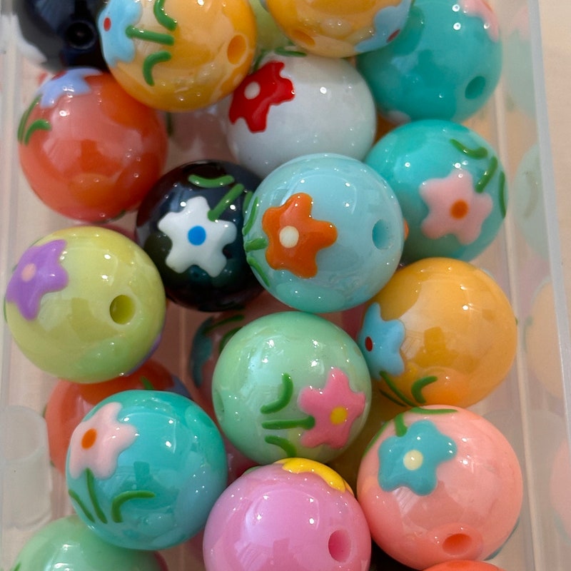 Hand Painted Beads - Etsy