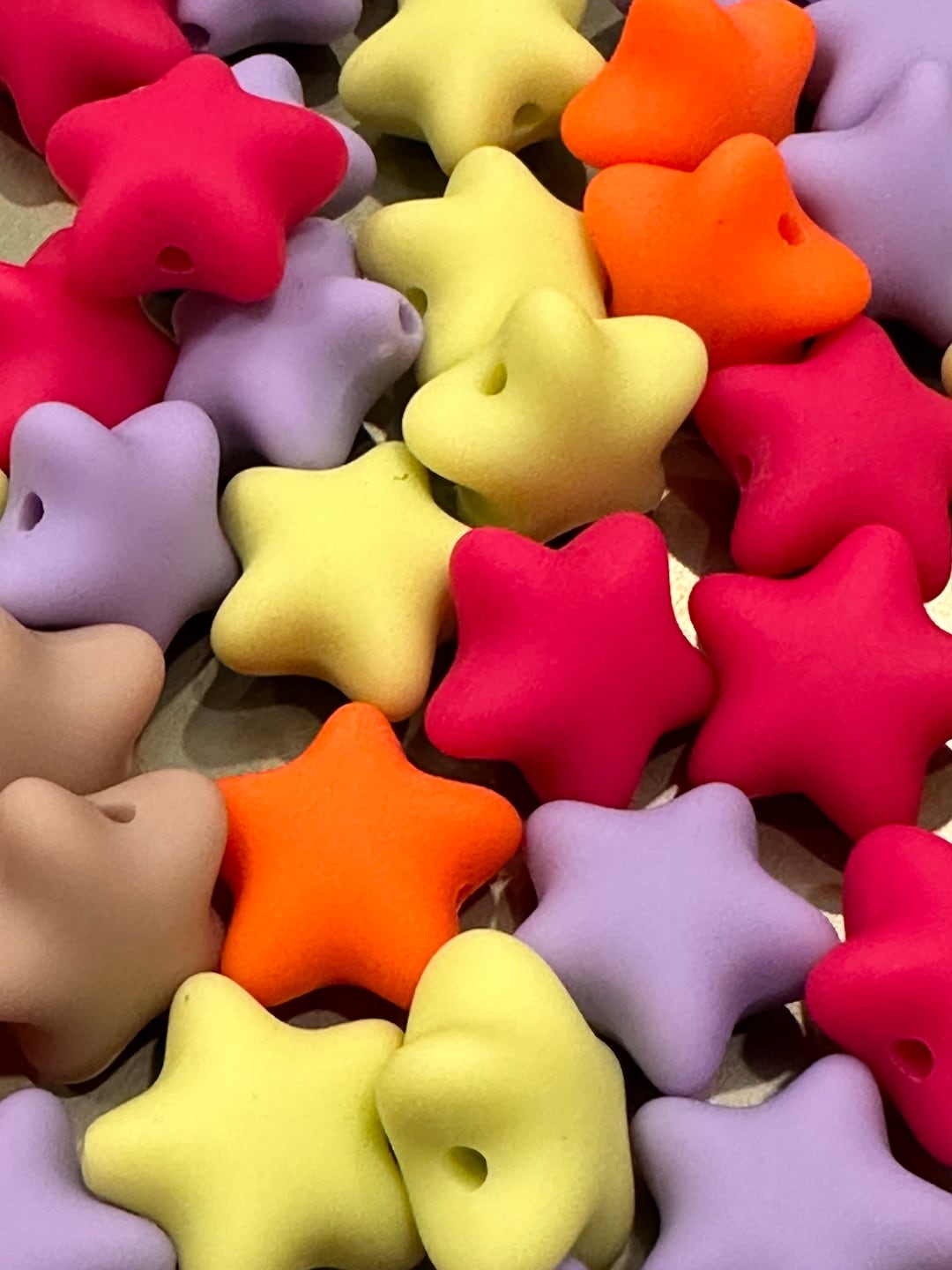 Ten (10) Star Shaped Matte Finish Beads Included/fancy Bead/ Beadable ...