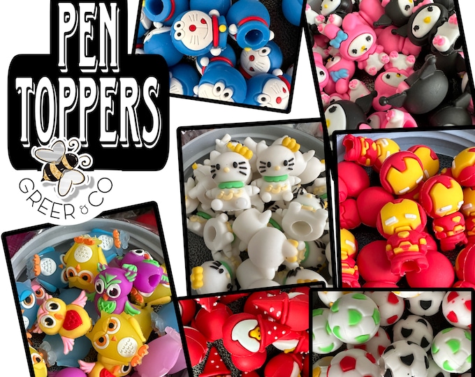 NEW! Assorted Pen Toppers / Focal Topper/ Beadable Pen/ Pen Top ...
