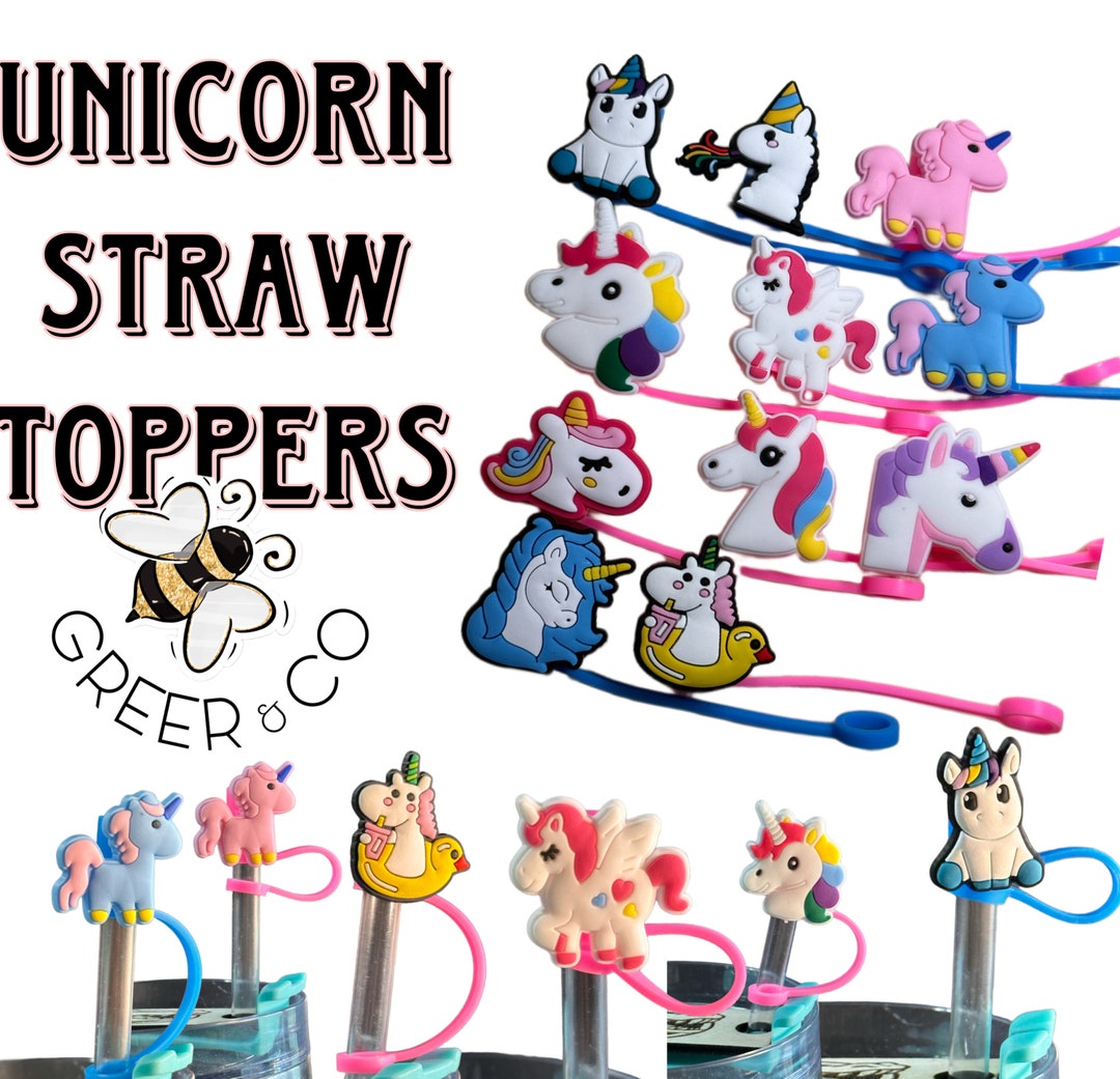 Straw Cap Cover/ Reusable/ Tumbler/ Stan Cup Accessories/ Unicorn ...