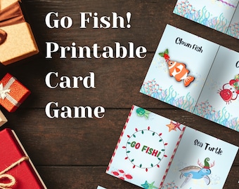Printable Christmas Games for the Family, Christmas Go Fish, Digital ...
