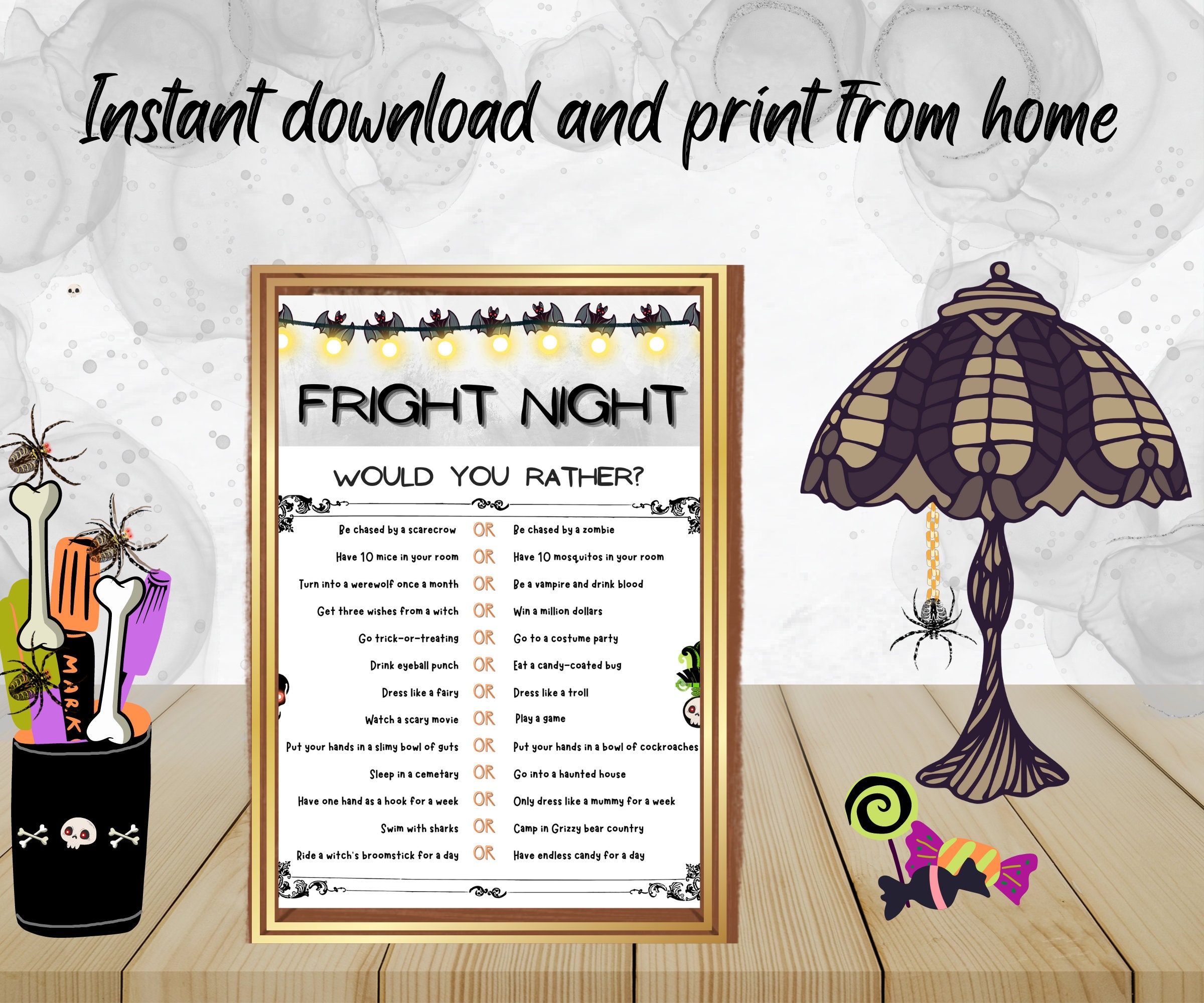 Halloween Would You Rather Printable Game Printable Party - Etsy