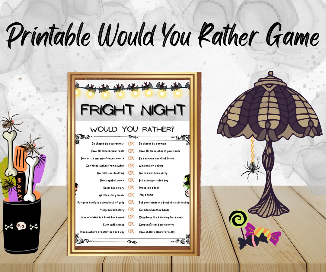 Halloween Would You Rather Printable Game Printable Party - Etsy
