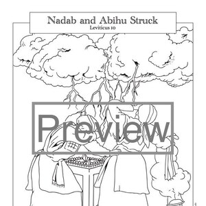 kids coloring pages nadab abihu