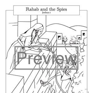 joshua and the spies coloring pages