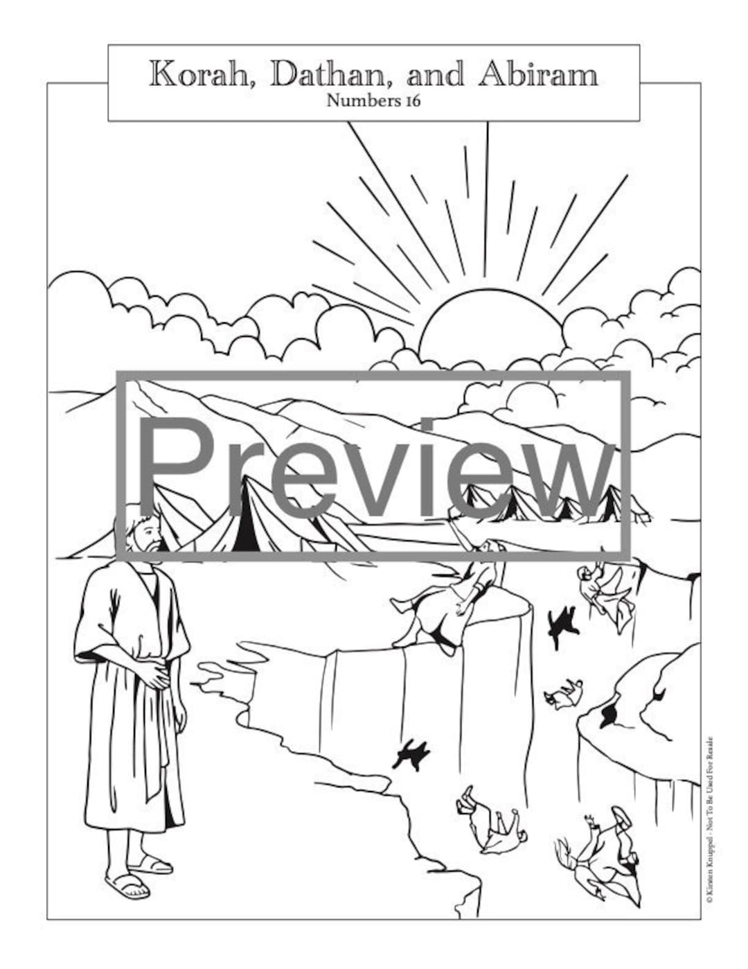 Korahs Rebellion Coloring Page Coloring Pages