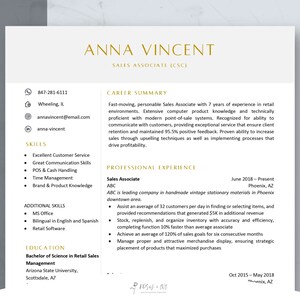 TEMPLATE ONLY. Modern Resume Template for Word, Apple Pages, 1-3 Page ...