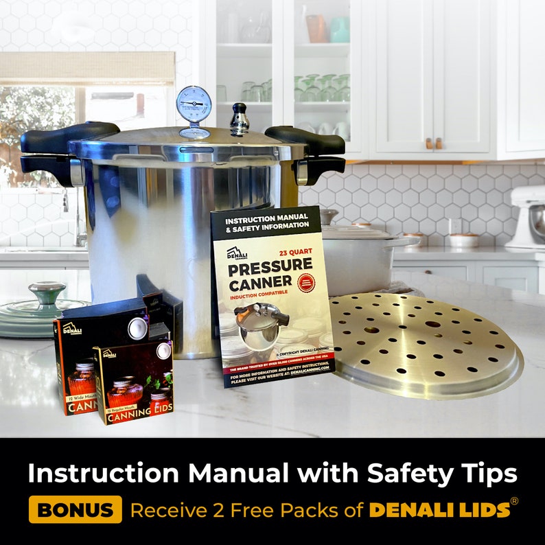 Denali Canning 23 Quart Pressure Canner & Cooker | Induction Compatible ...