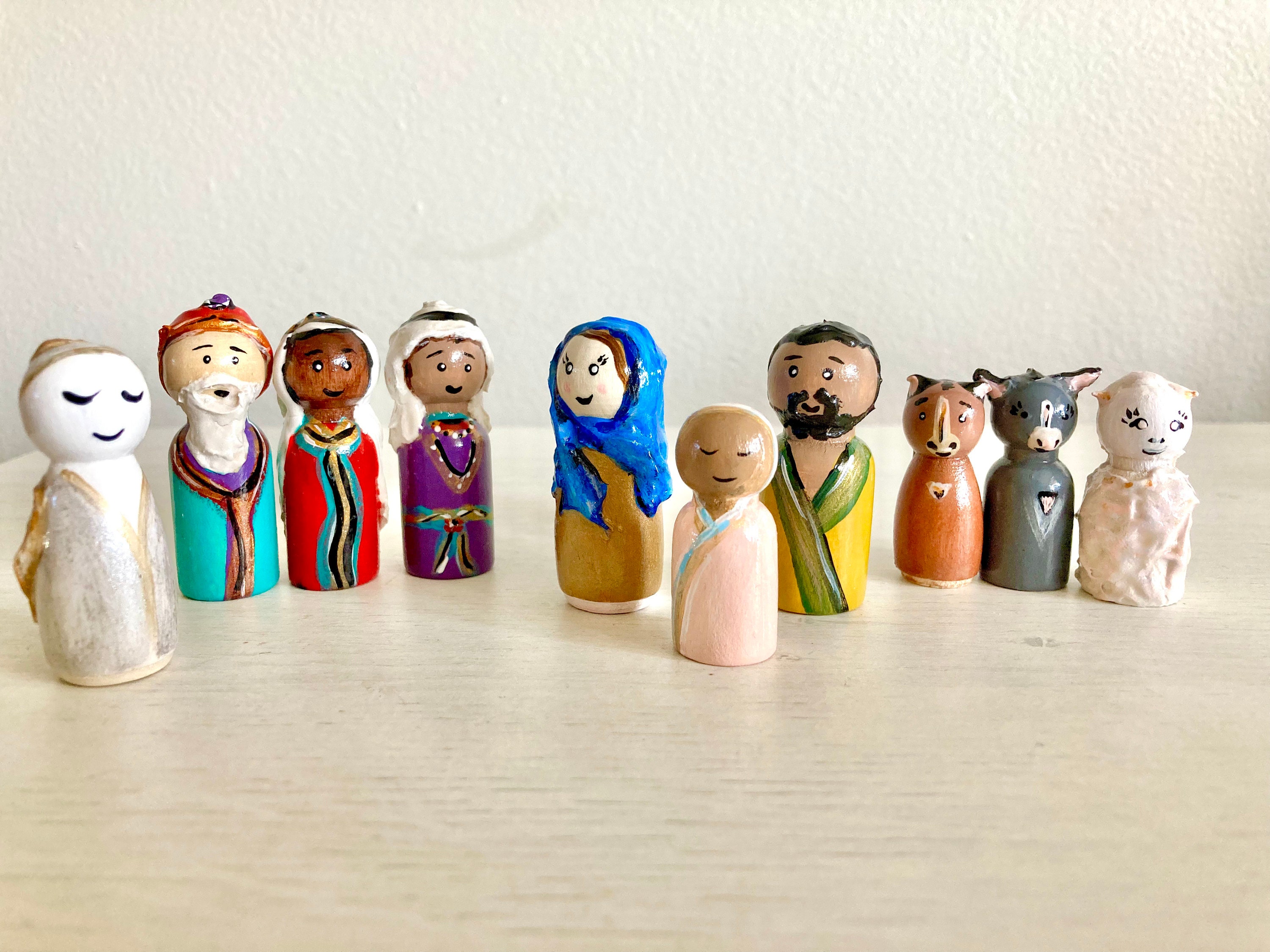 Christmas Nativity Peg Dolls - Etsy