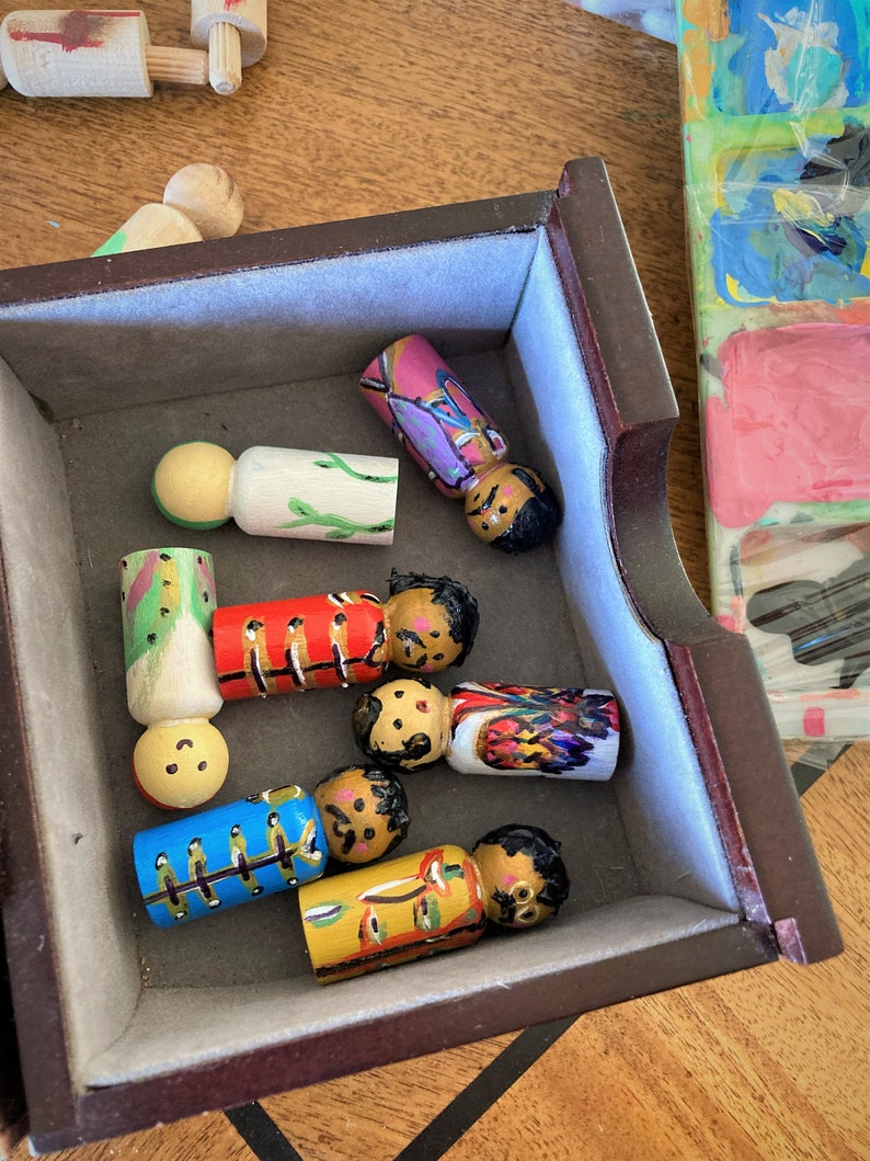 Elvis Presley Peg Doll. Elvis Pegly. Hand Painted Unique - Etsy