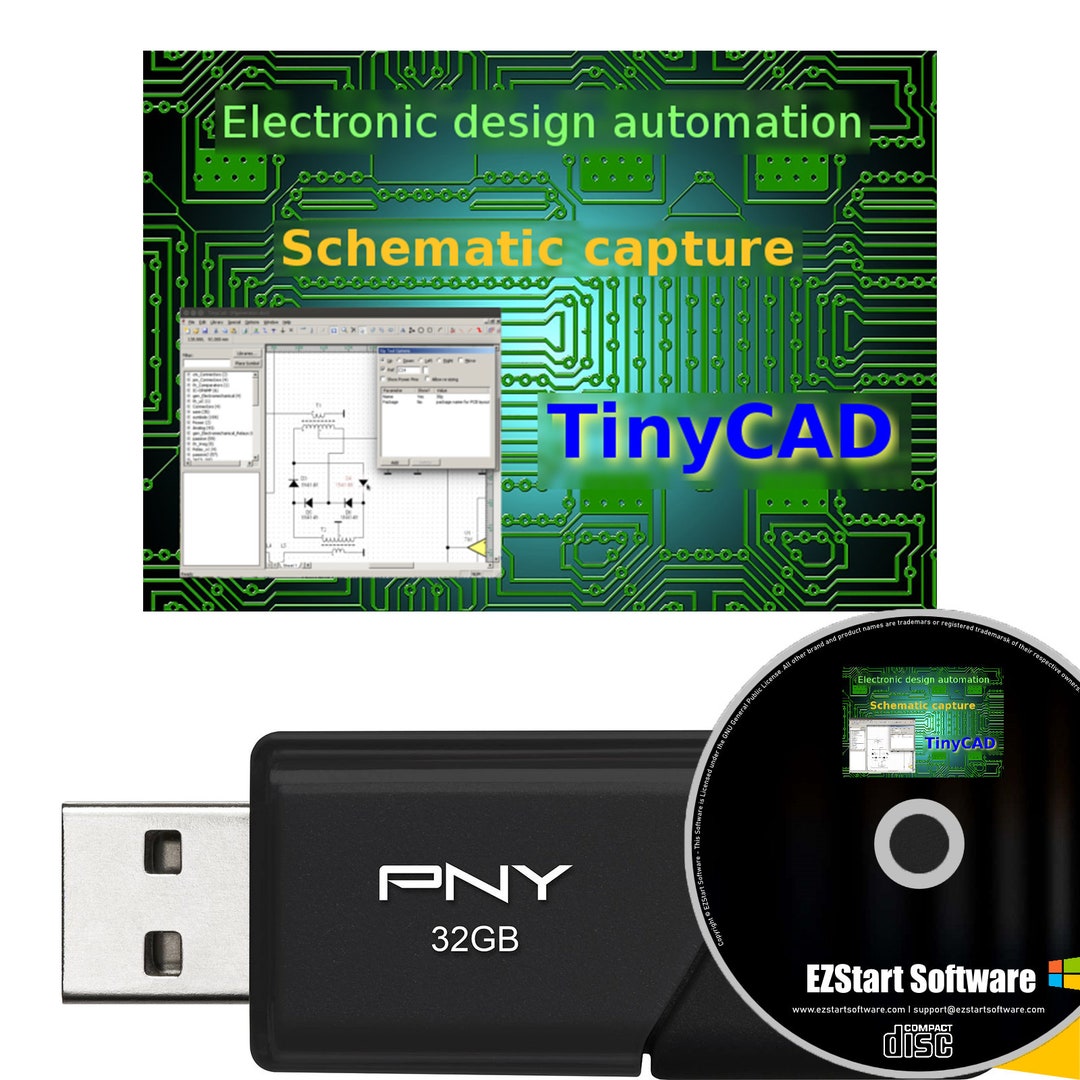 TinyCAD dibujando diagramas de circuitos eléctricos en CD/USB - Etsy España