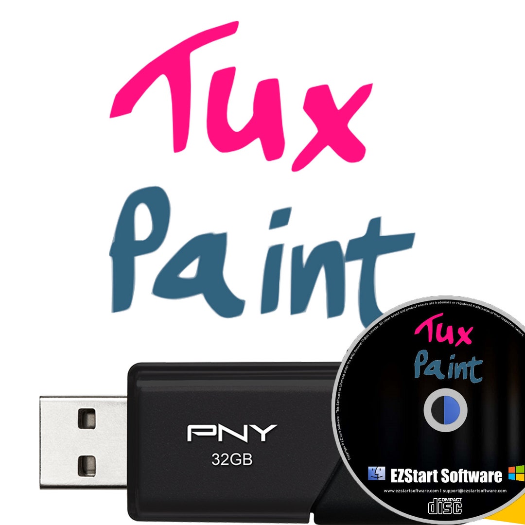 Tux Paint Drawing Program for Children Ages 3 to 12 on CD/USB - Etsy