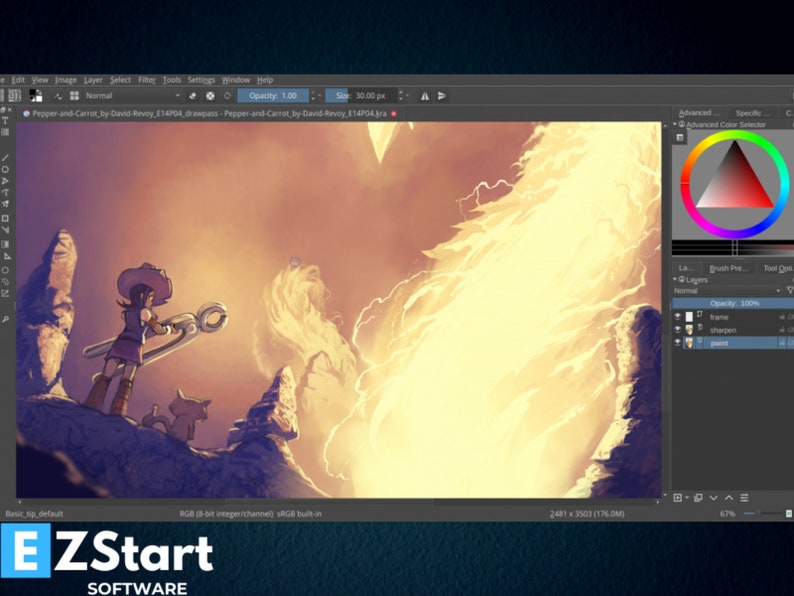 Krita Raster Graphics Editor Digital Painting & 2D Animation on CD/USB ...