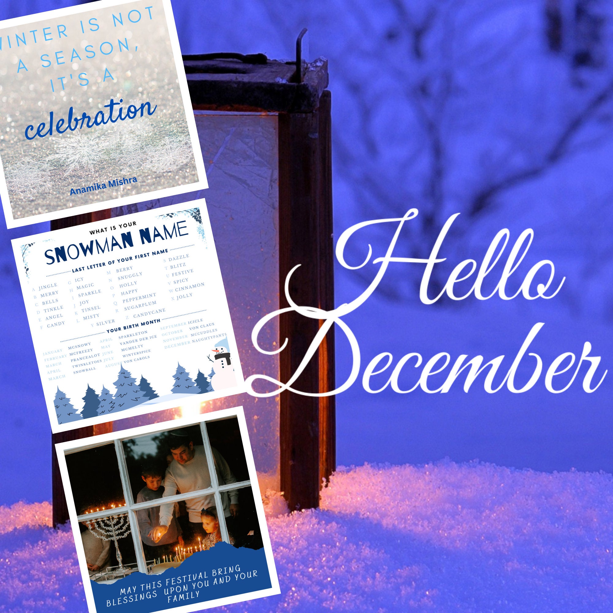 31 Winter, Christmas & Hanukkah Graphics Bundle, Engagement Posts ...