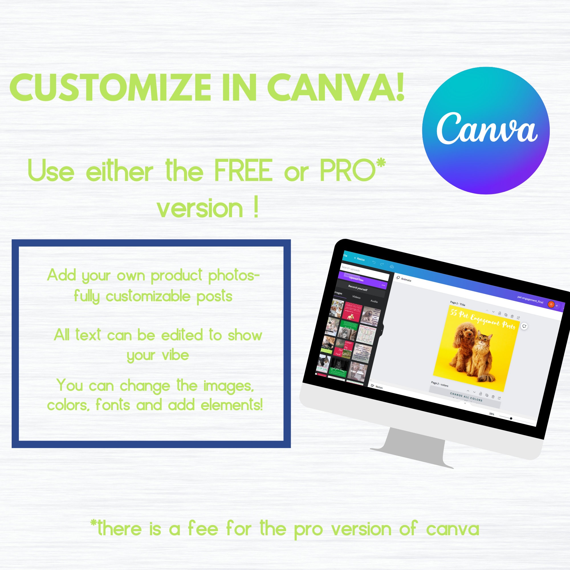 55 Pet Social Media Graphics | Pet Business Graphics| Interactive ...