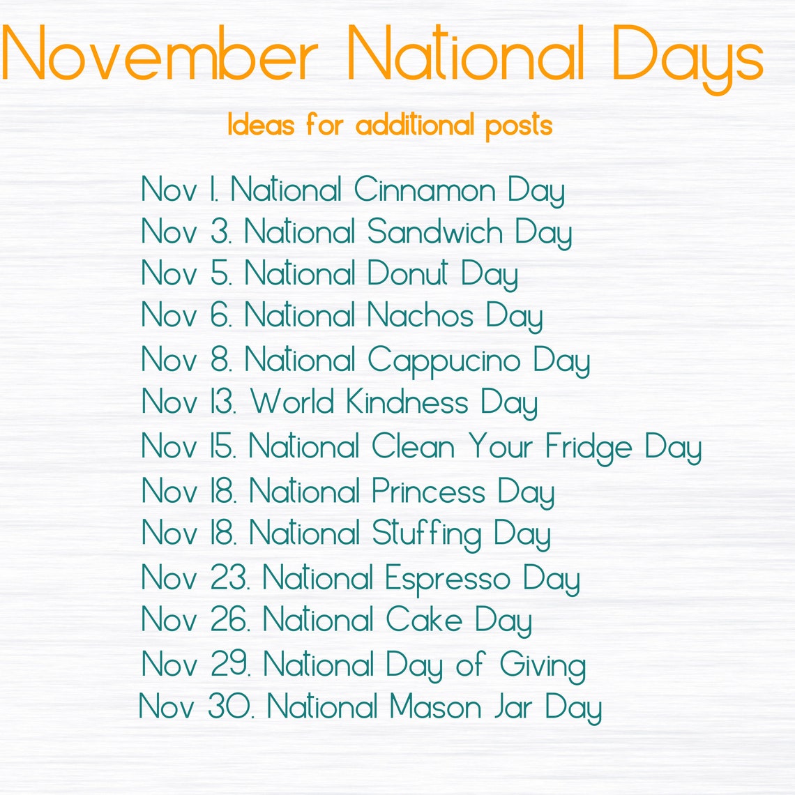 32 November Engagement Posts, Graphics Bundle, Thanksgiving, Black ...