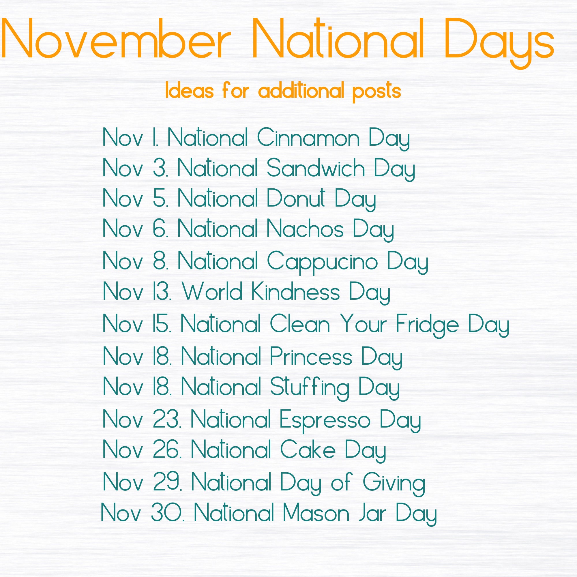 32 November Engagement Posts, Graphics Bundle, Thanksgiving, Black ...