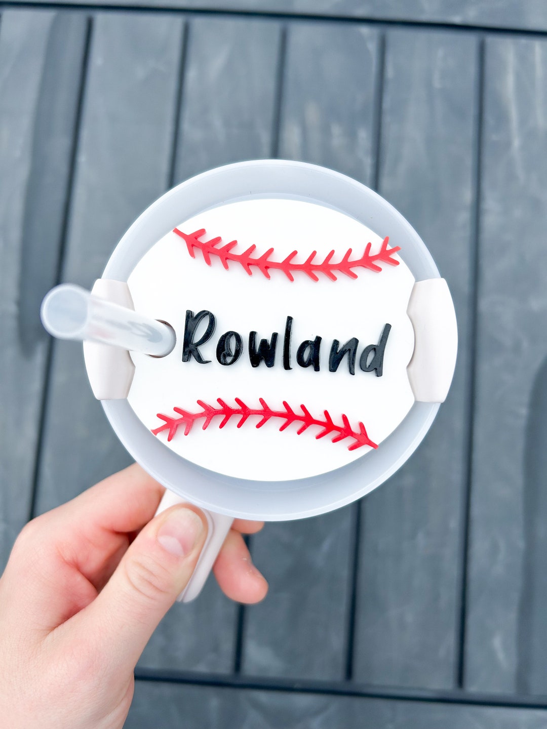 Baseball Stanley Cup Name Plate Personalized Cup Tumbler Custom Gift ...