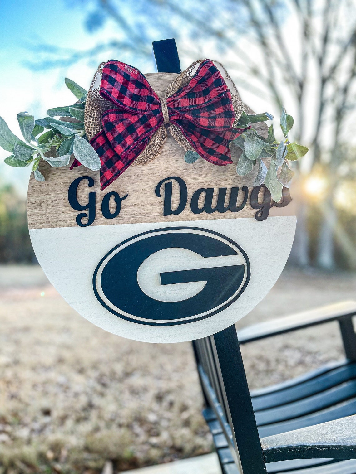 Georgia Bulldog Door Hanger Ga Sign Georgia Bulldogs - Etsy