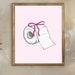 Pink Bathroom Art Print, Retro Wall Art, Girly Bathroom Art Prints ...
