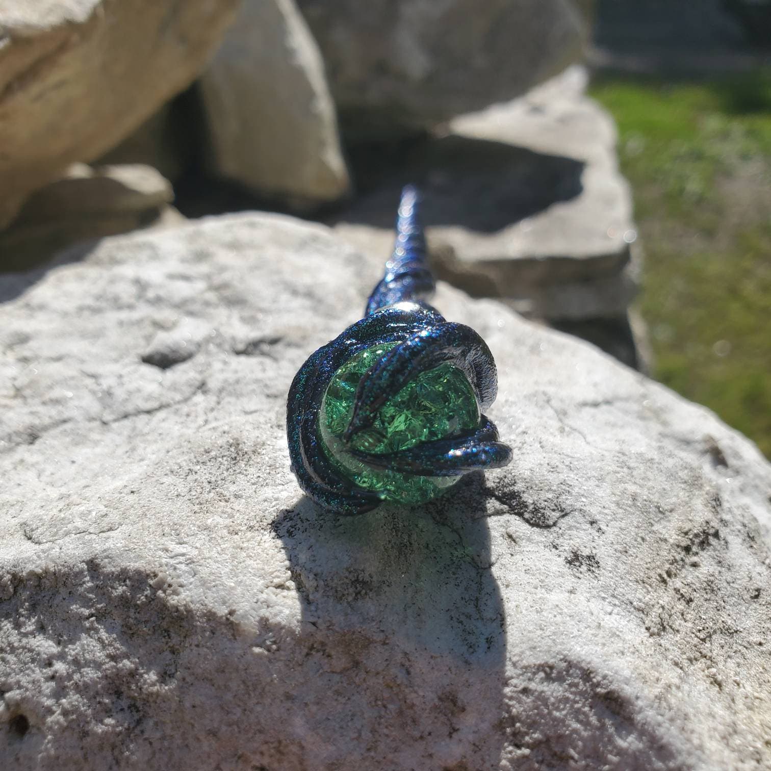 Skull Wand Halloween Wand Green Skull Wand Green Wand - Etsy