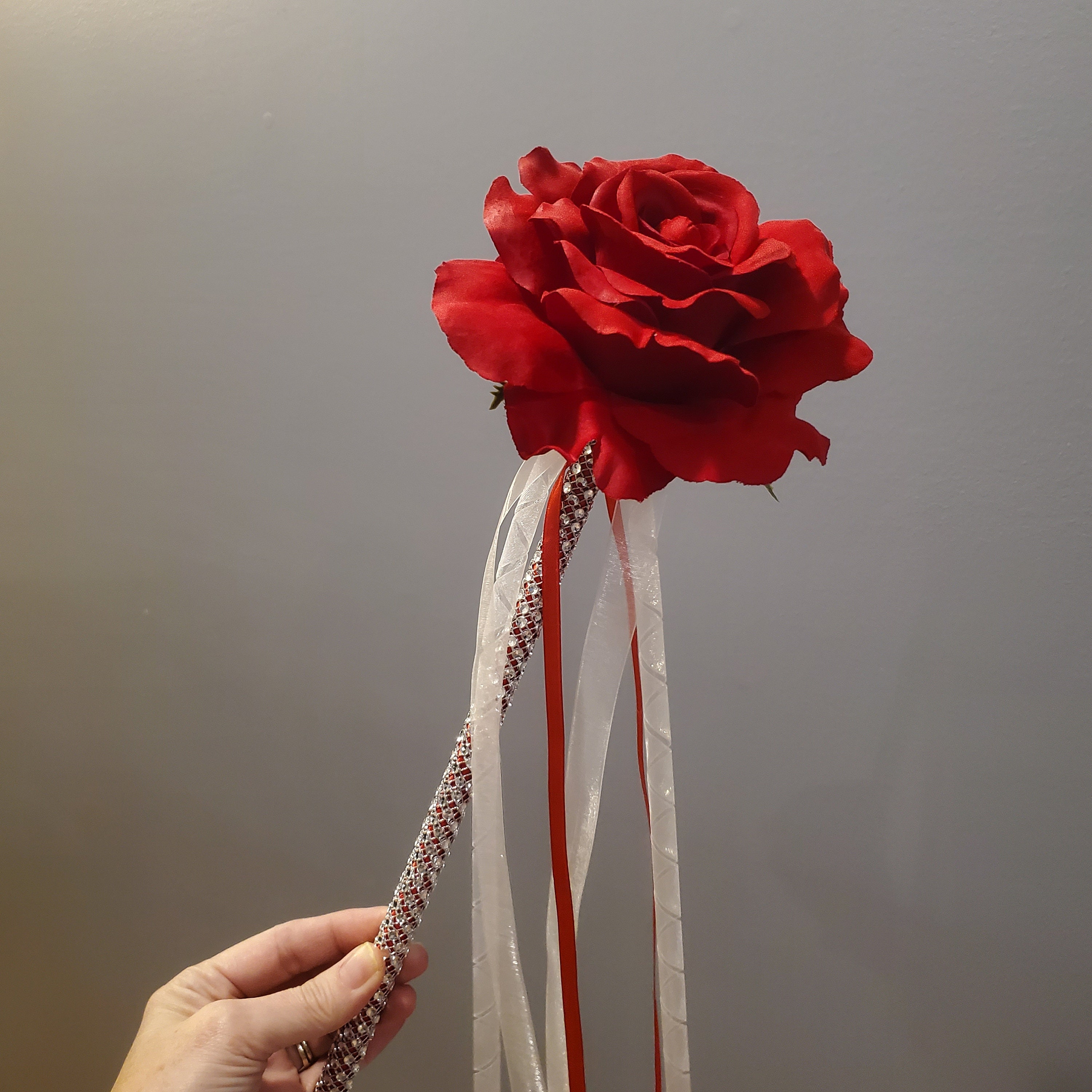 Flower Girl Wand Bridesmaid Wand Rose Wand Wedding Wedding - Etsy