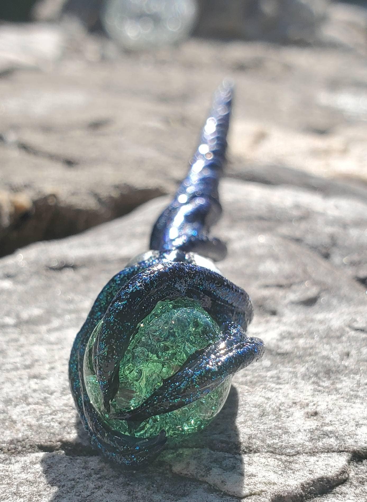 Skull Wand Halloween Wand Green Skull Wand Green Wand - Etsy