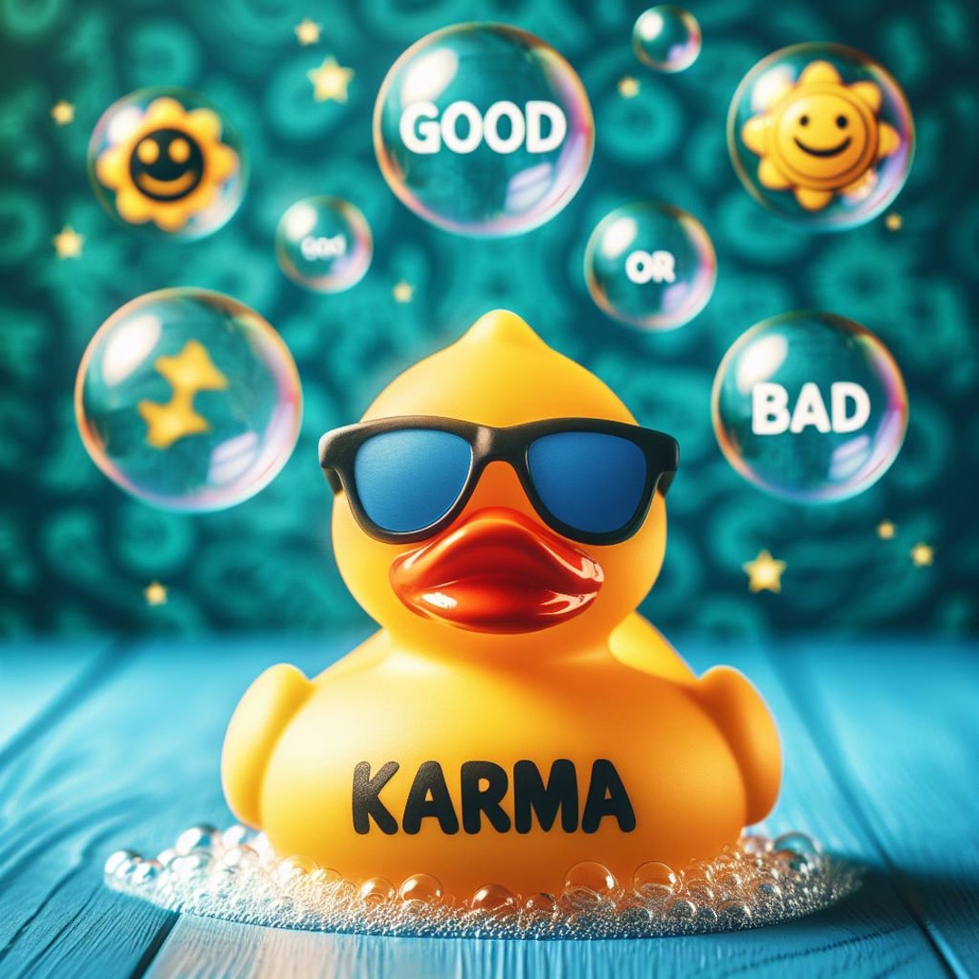 Karma Duck, Good Luck Duck, Bad Luck Duck, Funny Gift, Gag Gift, Just ...