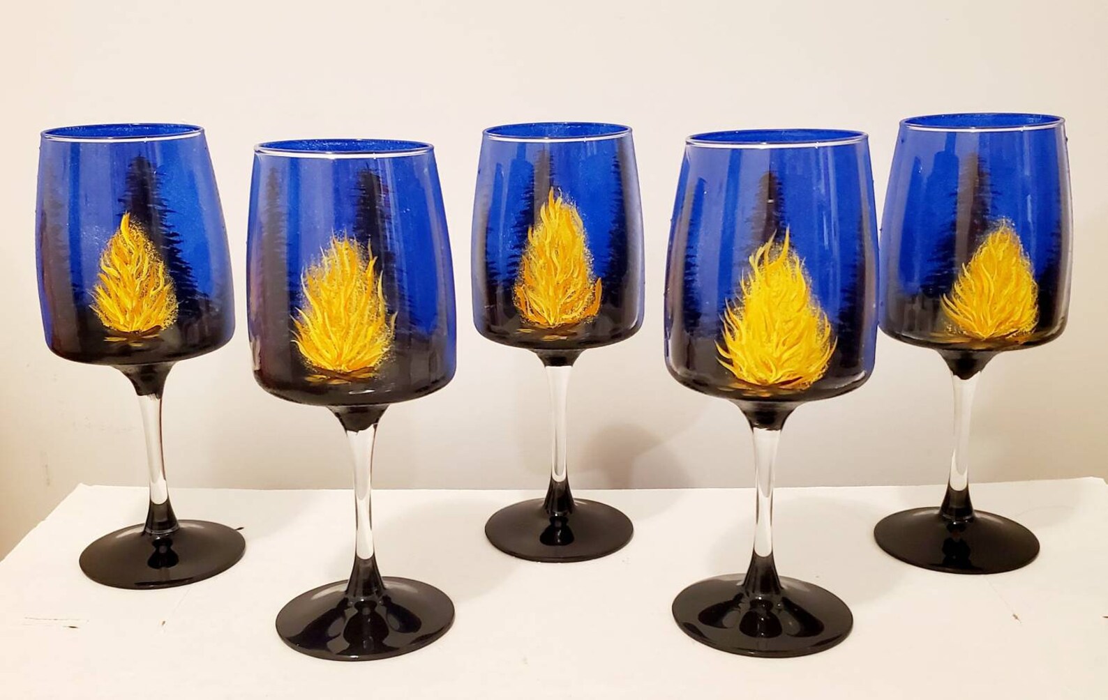 3D Wine Glass Campfire Wine Glass Glamping Wine Glass Camp - Etsy