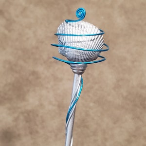 Mermaid Wand, Shell Wand, Pearl in Shell Wand,seashell Wand With Pearl ...