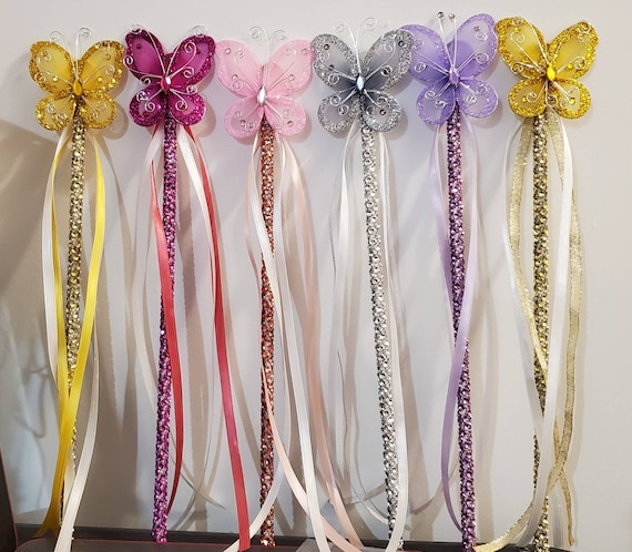 Butterfly Wand Fairy Wand Princess Wand Flower Girl Wand - Etsy