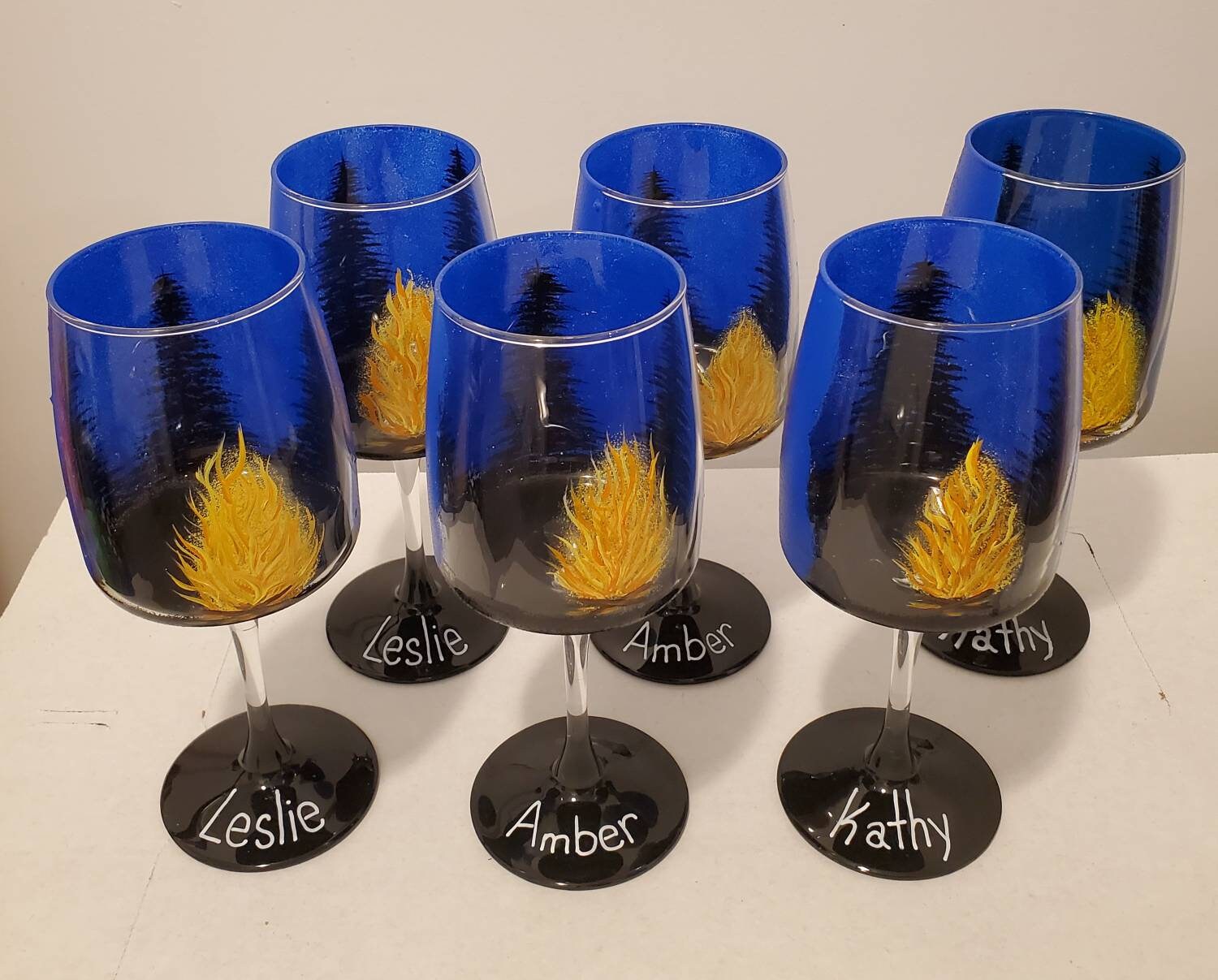3D Wine Glass Campfire Wine Glass Glamping Wine Glass Camp - Etsy