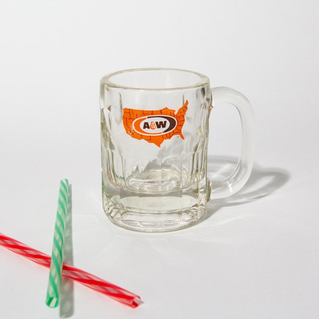 Vintage Clear Glass A&W Mug, 1980s - Etsy