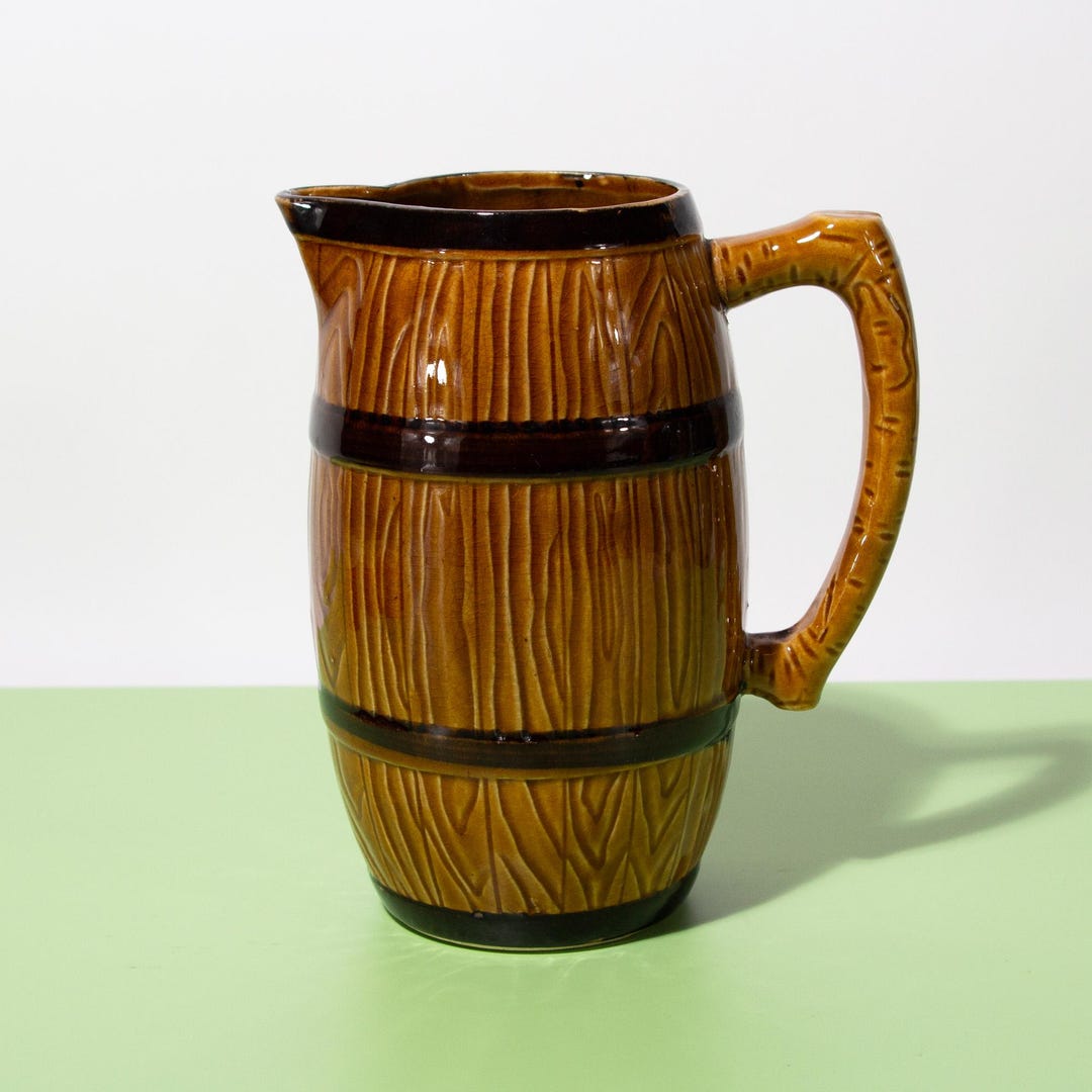 Vintage Japanese Ceramic Barrel Pitcher, 1960s - Etsy