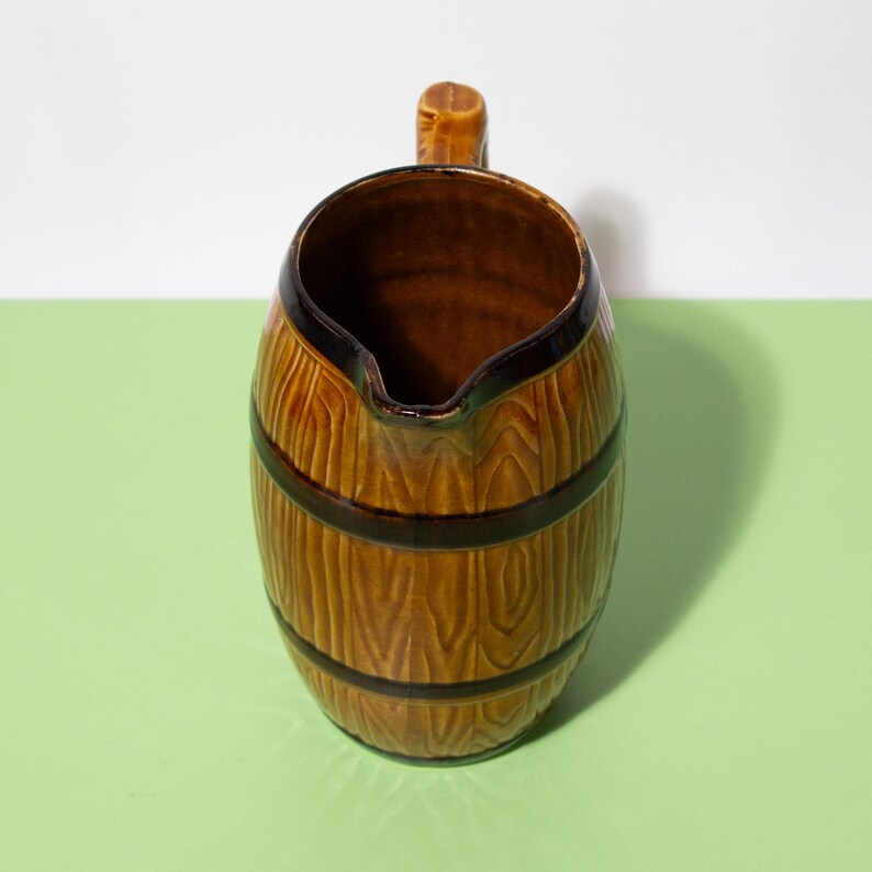 Vintage Japanese Ceramic Barrel Pitcher, 1960s - Etsy