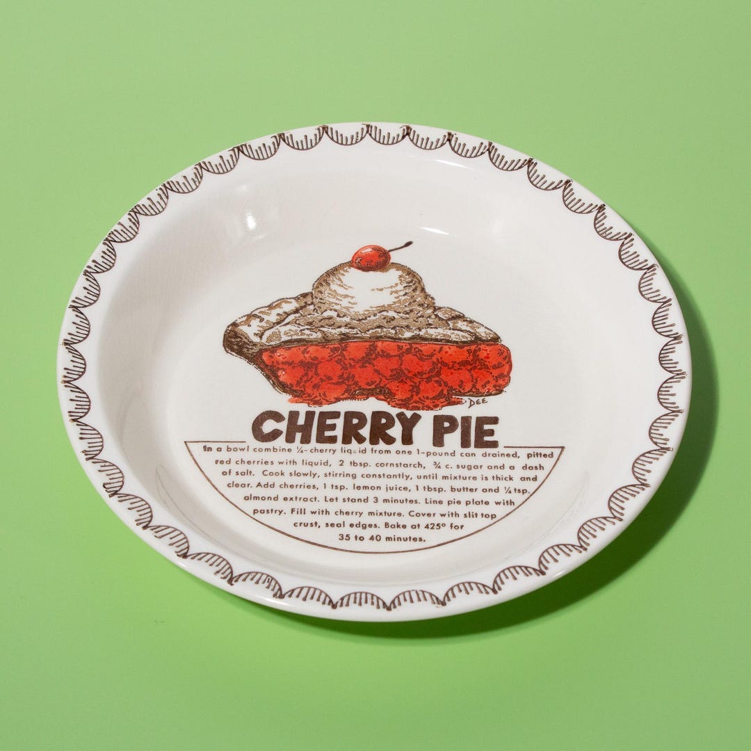 Vintage Ceramic Cherry Pie Dish, 1980s - Etsy