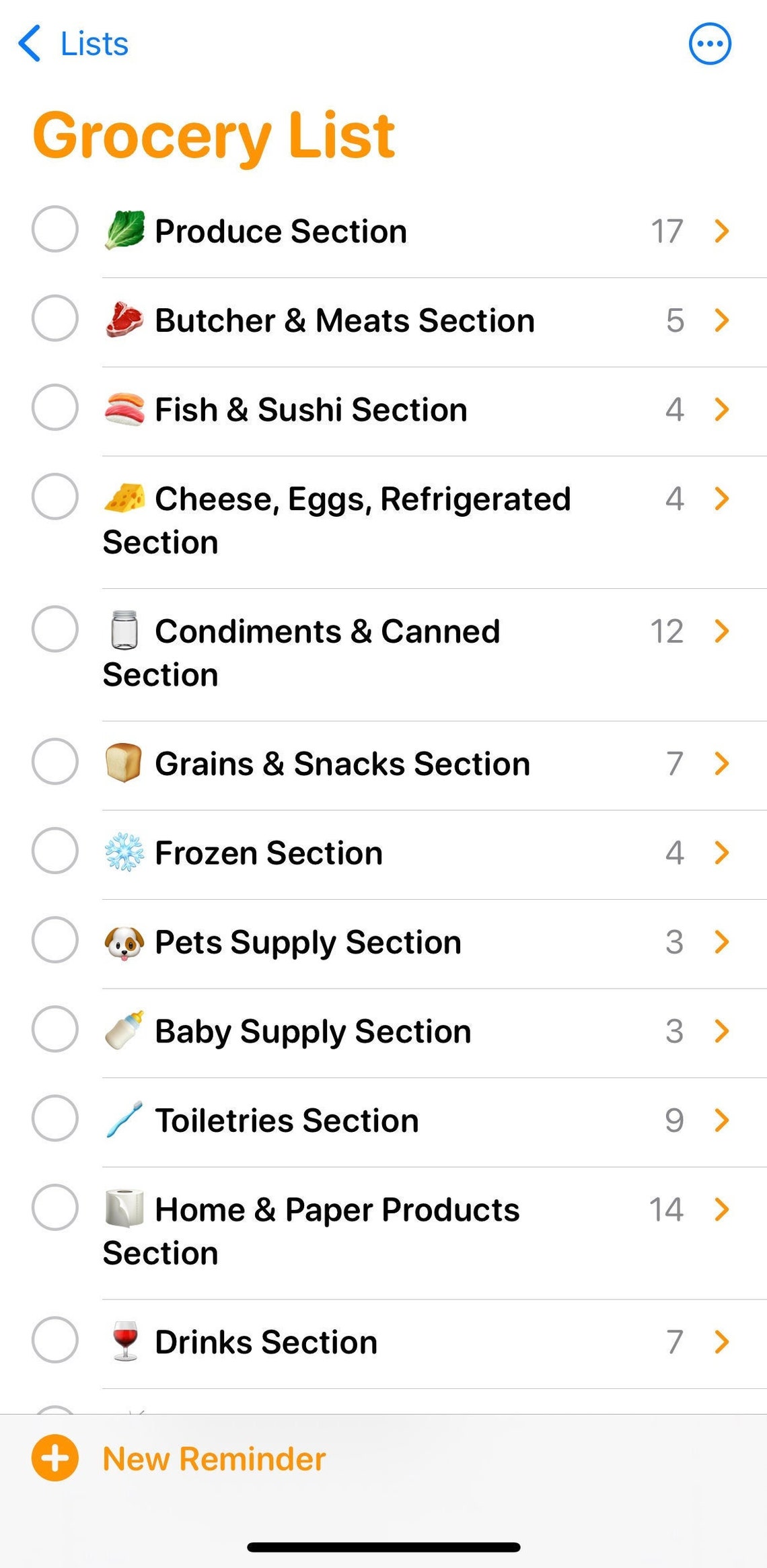 Simple Digital Grocery List Template - Etsy