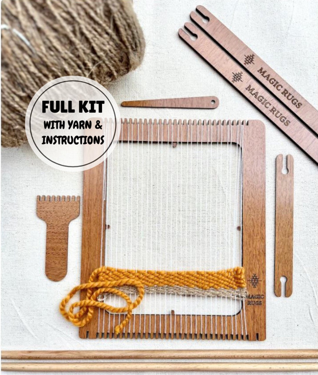 Weaving Loom Kit for Beginners: DIY Craft With Tools & Instruction Book ...