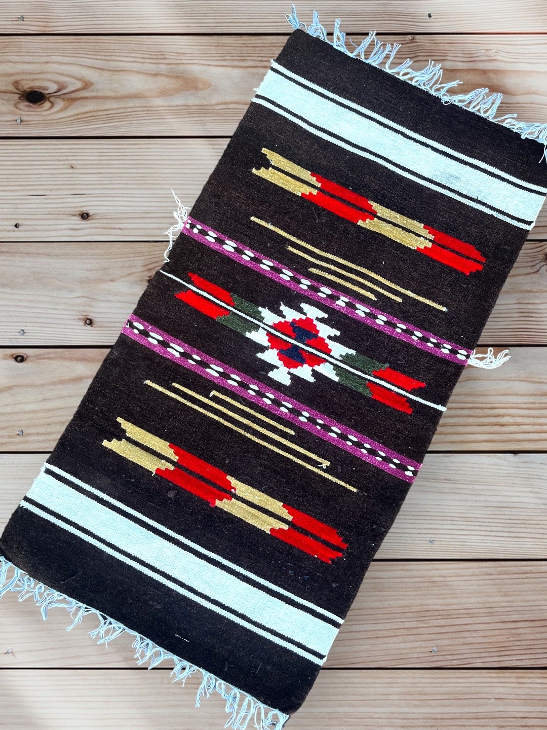 Handwoven Syrian Rug or Tapestry Aleppo Pattern Bright - Etsy