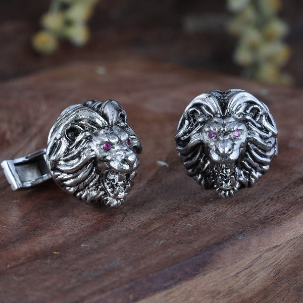 Gold Lion Cufflinks - Etsy