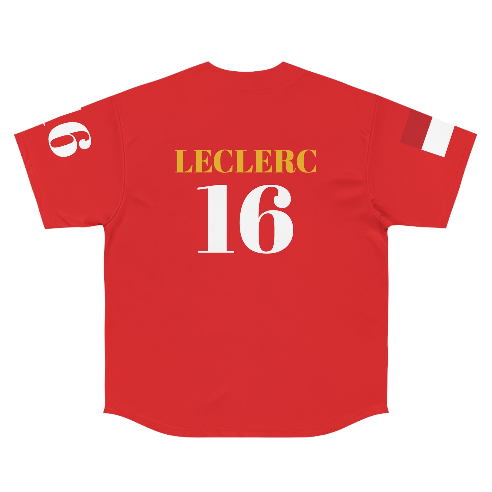 Formula One Charles Leclerc Ferrari Baseball Jersey Ellie's Paddock ...