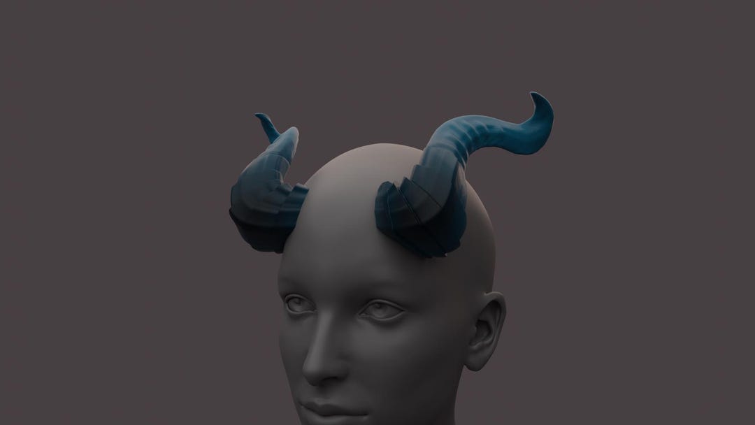 FANTASY HORNS STL 3D File - Etsy