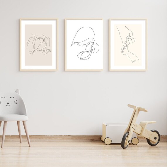 Simple Nursery Line Art Printable 8 X 10 Wall - Etsy