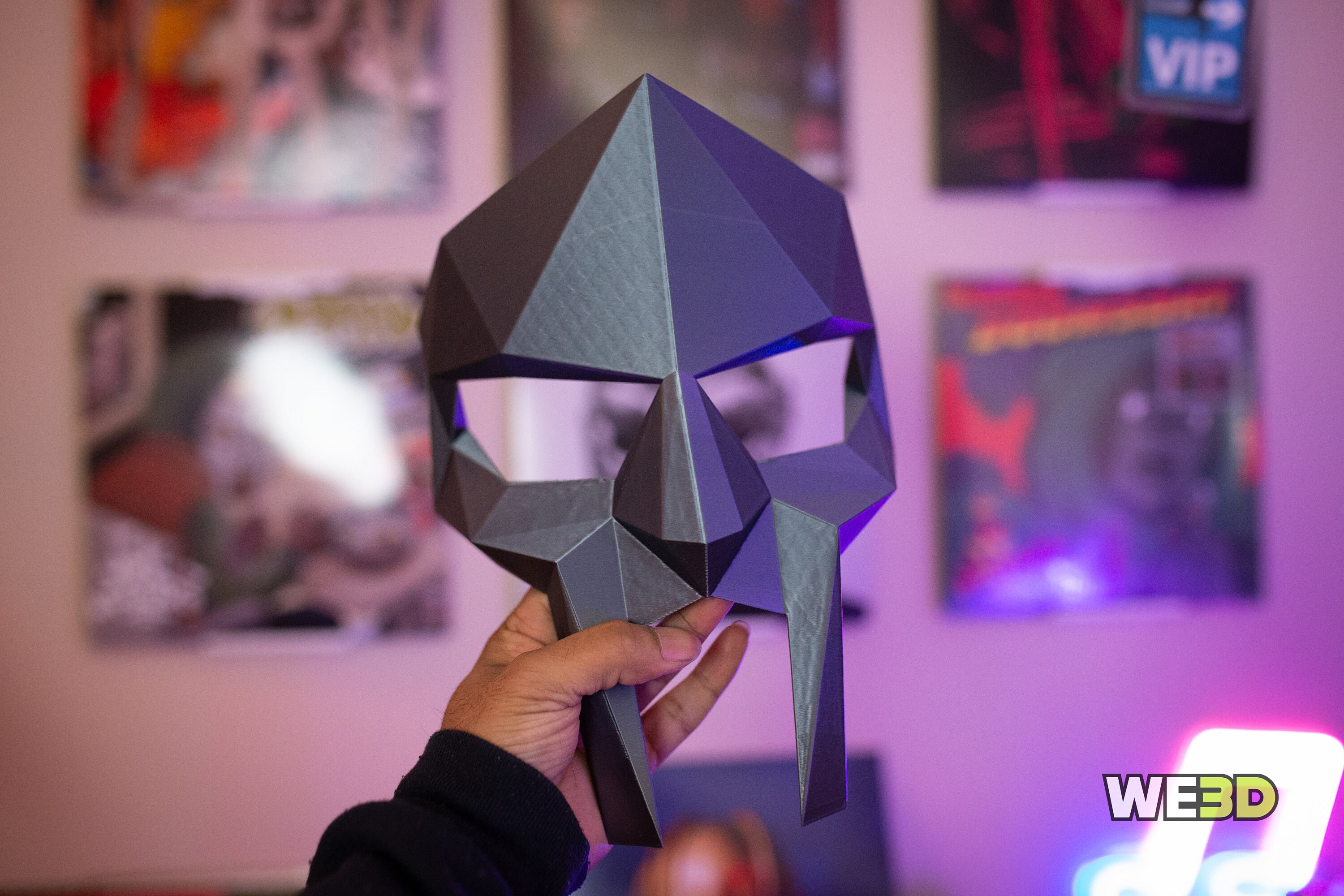 MF DOOM Low Poly Mask, 3D Printed Fan Art, Paintable Cosplay Mask - Etsy