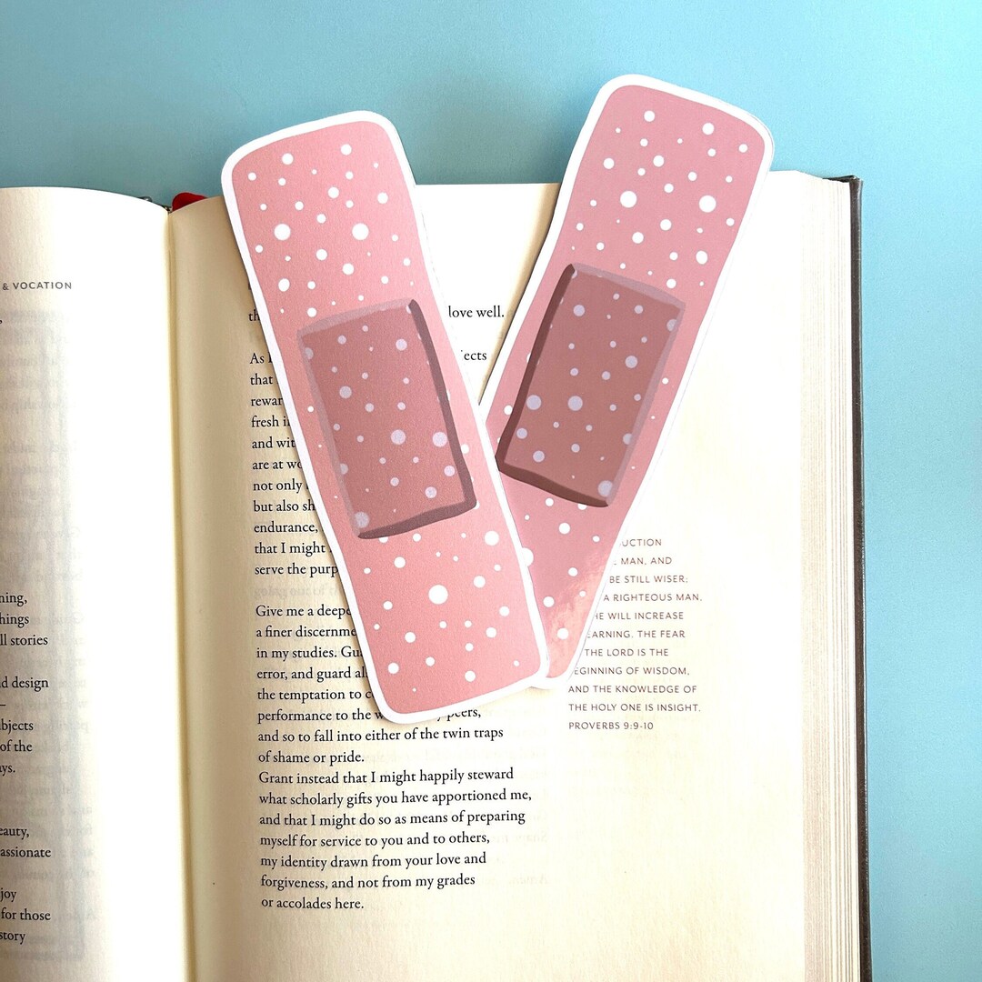 First Aid Bandage Bookmark, Quirky Bookmark, Die Cut Bookmark in Either ...
