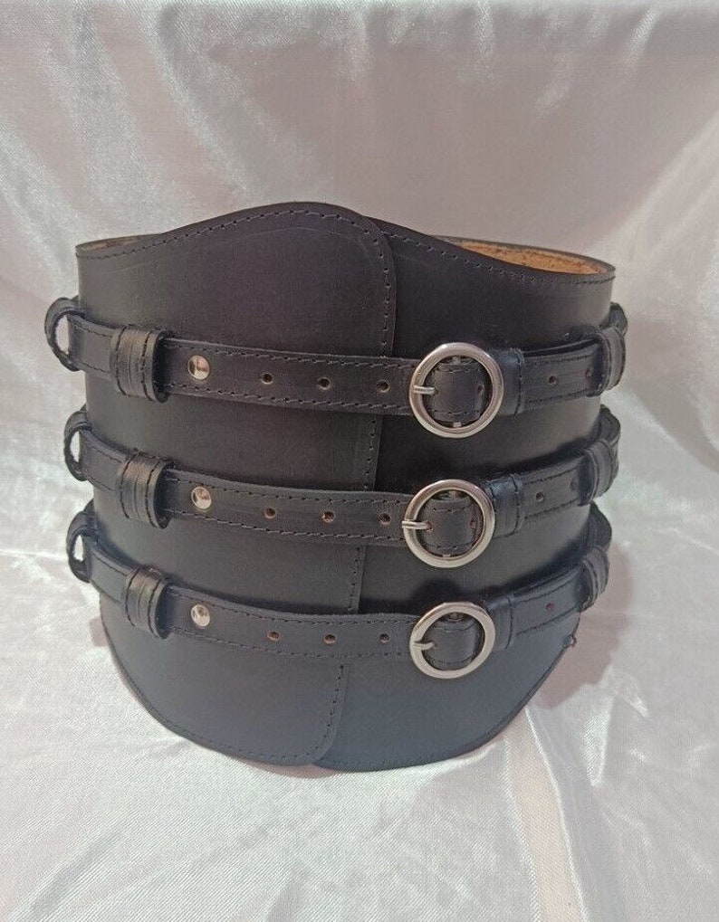 Medieval Roman Armor Gladiator Leather Waist Wide Kidney Belt Triple ...